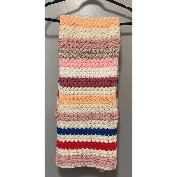 Handmade | Bedding | Handmade Afghan Blanket Crochet Multicolor Throw ...